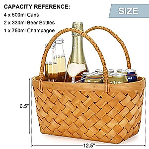 Easter Baskets for Kids | Small Picnic Basket | Wicker Baskets for Gifts Empty | Flower Basket | Small Wicker Basket with Handle for Easter, Egg Gathering, Kids Toy, Valentine’s, Birthday, Honey