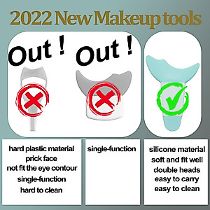 Winged Eyeliner Stencil, Eye Makeup Aid Tool, Reusable Silicone Eye Makeup Assistant Tool, Multi-Purpose Winged Eyeliner for Eye, Eyeliner Stencils for Eyes. (Blue)