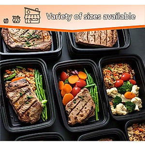 Mr Miracle Meal Prep Containers with Lids - 50 Pack, 24 Oz Take Out Containers With Lids - Leakproof, Microwave & Freezer Safe Disposable Food Containers for Meal Planning & Storage