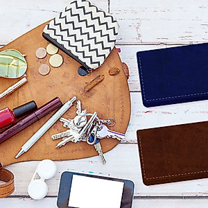 SUPERDANT Leather Cutting Die Bifold Card Holder Embossing Wooden Cutting Die Fabric Giftcard Holder Cutting Mold Die Cuts with Anti-Cracking Plastic Protective Box and EVA Foam for DIY Craft