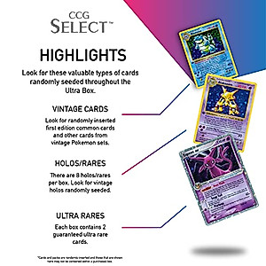 CCG Select Ultra Box | 100 Cards with 2 Guaranteed Ultra Rares | Plus 8 Holo or Rare Cards | Compatible with Pokemon Cards
