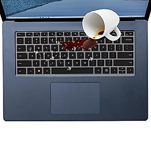 Keyboard Cover for Microsoft Surface Laptop 6/ Surface Laptop 5/Surface Laptop 4 13.5" 15" Laptop, Surface Laptop Studio 2 (2023), Surface Laptop Studio 14.4" Keyboard Protective Cover Skin-Black