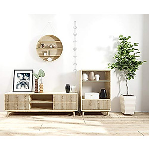 OCIOLI Moon Phase Wall Hanging Moon Decor Wall Decorations with Metal Chains for Office Nursery Bedroom Window Decorative Wall Art Ornaments (Silver)