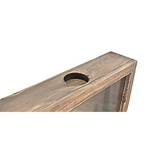 MCS 66959 Bar None Cheers Wine Cork Holder Shadowbox, 10"x10", Brown