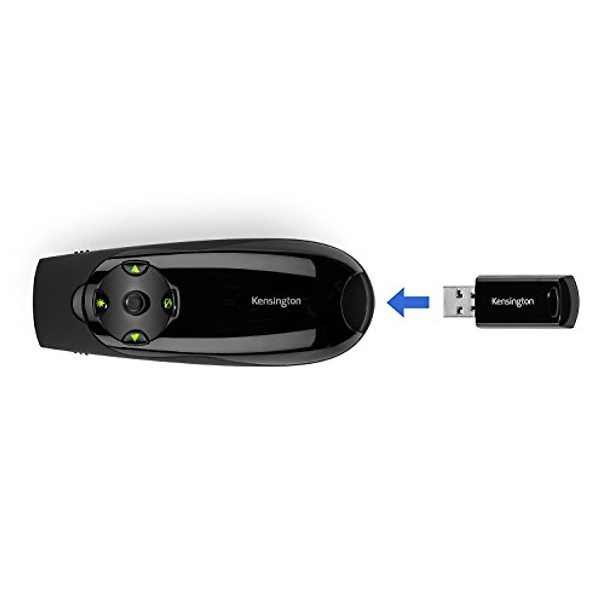 Kensington Expert Wireless Presenter with Green Laser Pointer and Cursor Control (K72426AMA)