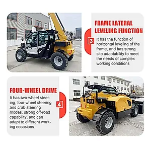 Compact Design**: The Mini Telescopic Handler is Ideal for Tight Spaces, Combining functionality with a Compact Size, Perfect for Indoor and Outdoor use.