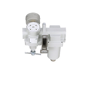 PneumaticPlus SAU420T-N04G-MEP Compressed Air Filter Regulator Combo 1/2" NPT -T-Handle, Manual Drain, Metal Bowl