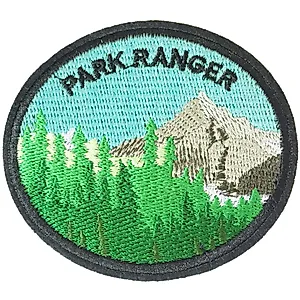 U-Sky Sew or Iron on Patches, Forest Park Ranger Iron Patches for Jackets, Explore Outdoors Save The Nature Embroidery Patches for Backpacks, Adventure Patches for Jeans, 3pcs Different Design Pack