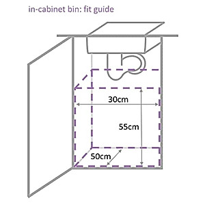 simplehuman 30 Liter / 8 Gallon Under Counter Kitchen Cabinet Pull-Out Trash Can, Heavy-Duty Steel Frame