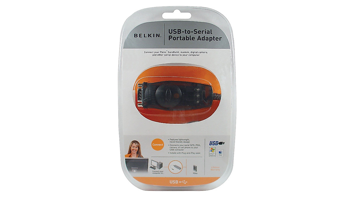 Belkin USB-to-Serial Portable Adapter for Notebooks | Easy & Compact