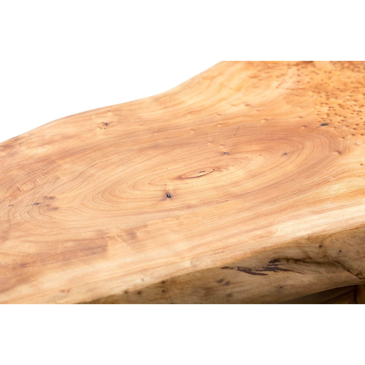 TJ Global Natural Edge Cedar Wood Tree Stump Indoor/Outdoor Stool, Garden Bench, Night Stand, End Table, Plant Stand - L20 x W11 x H17