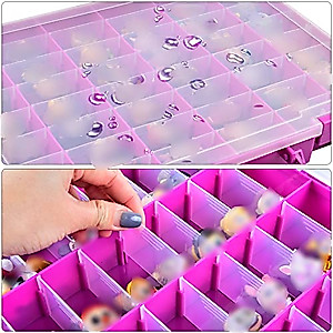 Xuerdon Display Case Compatible with Disney Doorables Collectible Mini Figures, Case Compatible with Mini Brands 5 Surprise Collector Toys Series 1 2 3 4 Mystery Real Miniature Collectible Kit.