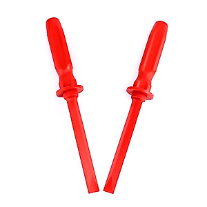 QWORK Chisel Scraper, 2 Pack (7/8") Wheel Weight Remover, Non-Marring Plastic Scraper Remover Tool Kit, for Adhesive, Caulk, Gasket Decals Emblem Moldings