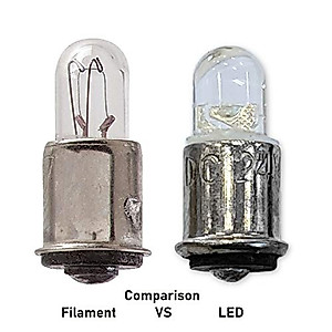 #327 LED Replacement Bulb | 28VDC, Bi-Polar, Midget Flange Base | Dimmable | Replaces Bulb Numbers: 327, 387, 376, S3368-2, MS25237-327