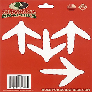 Mossy Oak Graphics Animal Decal, Easy to Install, No-fade, Cast Vinyl, White Tracks 13040