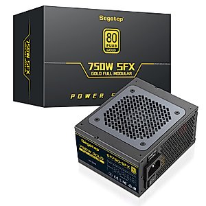 Segotep GF750 SFX Power Supply Fully Modular 750W 80+ Gold PSU, Silent 80mm FDB Fan