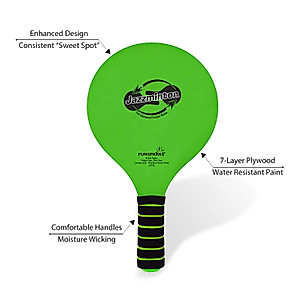 Funsparks Paddle Ball Jazzminton Game - All-Season Indoor/Outdoor Racquet Game for Active Play