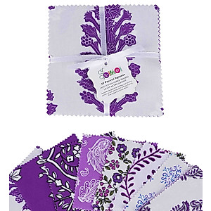 Precut 10-inch Prints Cotton Fabric Bundle Quilting Squares Charm Pack DIY Patchwork Sewing Craft-