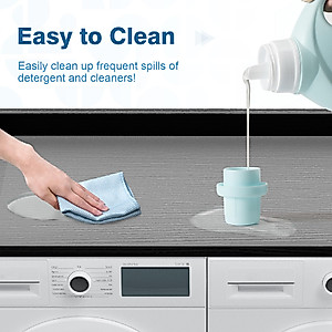 Washer Dryer Countertop 27.5" W x 54" L Laundry countertop for Storage and Organization with Edge Rails, Black