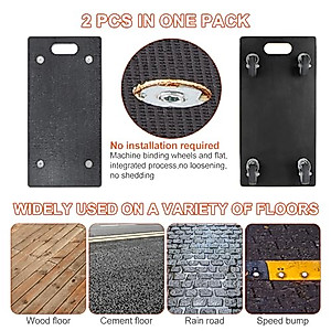 Katsuyoku furniture movers with Wheels 2 pack rectangle wood platform dolly cart 550 Lbs capacity heavy duty furniture mover carrier with 4 Wheels small moving dolly, heavy objects hauling