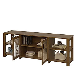 Panana TV Stand Entertainment Center TV Storage Cabinets Media Console with 2 Doors 4 Cubby TV Stand up to 70 Inch