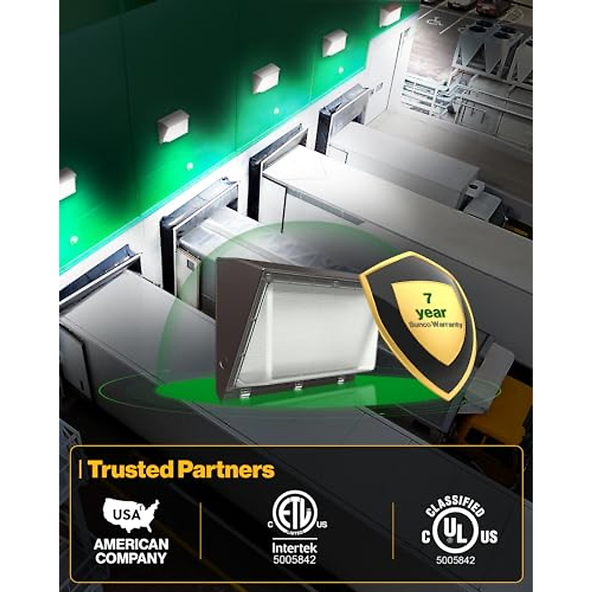 Sunco 120W LED Wall Pack Outdoor Dusk to Dawn Photocell Sensor Industrial Dimmable Waterproof Commercial Grade Security Warehouse Parking Lot, 5000K Daylight, 16200 Lumen, AC120-277V