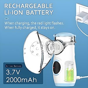 Misty Nebulizer, Portable Nebulizer with Intuitive LED Interface and Auto-Cleaning, Handheld Nebulizer for Adults Kids