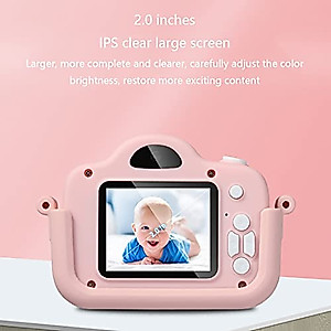 LINXHE Kids Camera, 1080P HD Kids Digital Camera for Toddler, Anti-Drop Child Camera with 2 inches Screen, Best Christmas Birthday Gift for Girls Boys (Color : Pink)