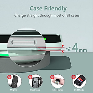 Yootech Wireless Charger,10W Max Fast Wireless Charging Pad Compatible with iPhone 16/16 Plus/16 Pro Max/15/14/13/SE 2022/12/11/X/8,Samsung Galaxy S22/S21/S20,for AirPods Pro 2(No AC Adapter)