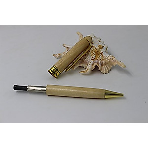JASON YUEN 5PCS PACK Wooden Eco pen White wood ballpoint pens with gold accessories (Model A, 5PCS WHITE WOODEN)