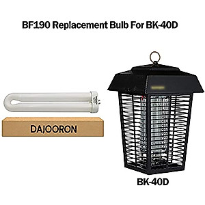 DAJOORON BF-190 Bug Zapper Replacement Bulb for Flowtron BK-40D, Size:1.14" L x 2.36" W x 10.55" H