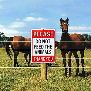 Please Do Not Feed The Animals Sign - 10"x 14" - .040 Rust Free Aluminum – Reflective, UV Protected and Weatherproof