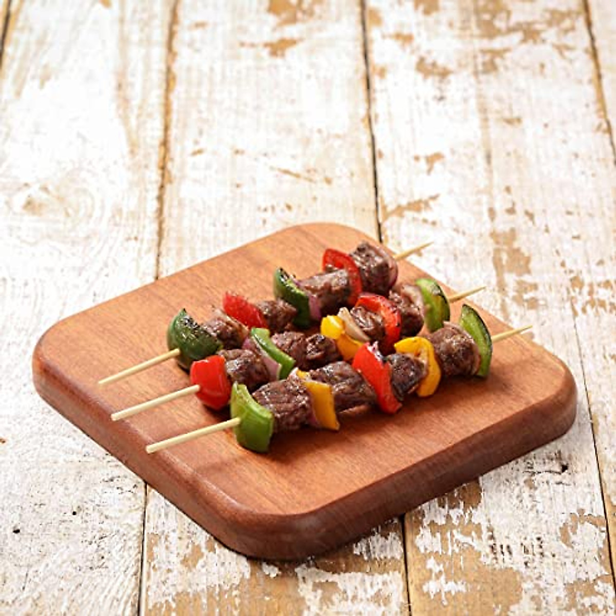 200 PCS Bamboo Skewers, 8 Inch Wooden Skewer for Appetizers, Fruit, Kebabs, Grilling Barbecue, Mini Burger, Sausage, Cocktail Picks for Drinks, Long Toothpicks, Food Sticks Natural, Kitchen Gadget