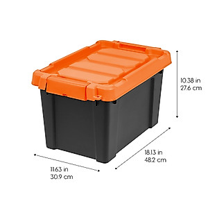 IRIS USA Heavy Duty Plastic Storage Bins and Totes Bundle (2 Pack 76qt + 21 Quart)