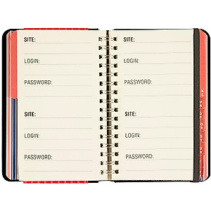 Large Print Internet Address & Password Logbook (removable cover band for security)