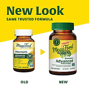 MegaFood Women's Advanced Multivitamin for Women - Doctor-Formulated With Iron, Choline, Vitamin D, Vitamin C & Zinc - Brain Health - Immune Support - Non-GMO - Vegetarian - 60 Tabs (30 Servings)