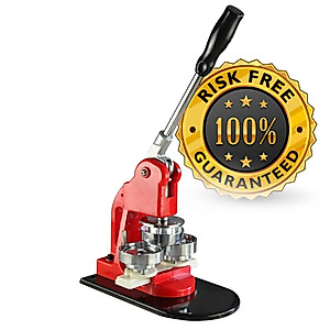 Niligan Badge Machine, Handmade Button Making Machine DIY Tool Badge, Metal Bottom Plate, Stable Performance, Button Maker Badge Maker Machine Maker Button Machine DIY Tool