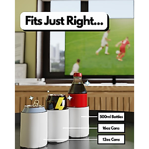 25 Pack White Blank Can Cooler Sleeves, Customizable Bulk Sublimation Can Coolers, Extra-Thick Collapsible Drink Insulator Sleeve, Beer Can Coolers for Party Beverages, PartyPrints