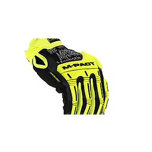 Mechanix Wear: Hi-Viz M-Pact E5 Work Gloves (X-Large, Fluorescent Yellow)