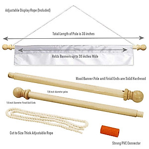 Cal Berkeley Golden Bears Cal Logo Banner with Hanging Pole