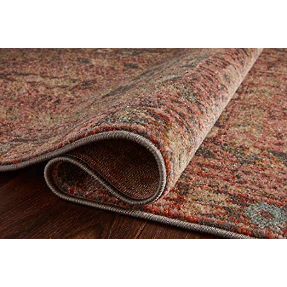 LOLOI Justina Blakeney x Chalos Collection CHA-07 Charcoal / Fiesta, Contemporary Accent Rug, 2'-3" x 4'-0"