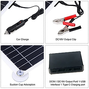 Solar Panel Battery Charger Kit 200W 12V Monocrystalline PV Module for Car RV Marine Boat Caravan Off Grid System with 10A-50A Charge Controller+Extension Cable