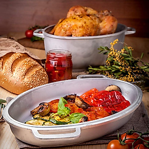 Aluminum Covered Oval Roaster with Lid - Roaster High Dome (2.6-qt (2.5 L))