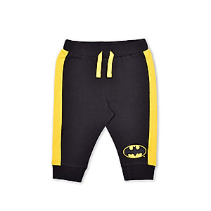 Warner Bros. The Flash, Superman, and Batman Baby Boys Short Sleeve Bodysuit and Pants Set for Newborns and Infants