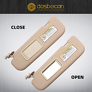 Dasbecan Beige Left Driver Side Sun Visor Compatible with Hyundai Elantra 2011 2012 2013 2014 2015 Replaces# 852103X000TX