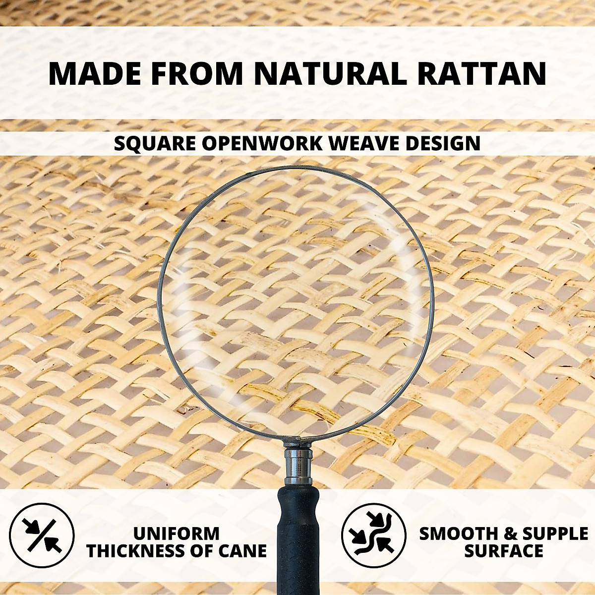 24" Width x 5 Feet Cane Webbing Sheet – Natural 24" Width Rattan Cane Webbing Roll for Caning Projects 24х60 Inch Rattan Webbing Roll Woven Open Mesh Cane for Furniture Ceiling Bed Door Chair Cabinet