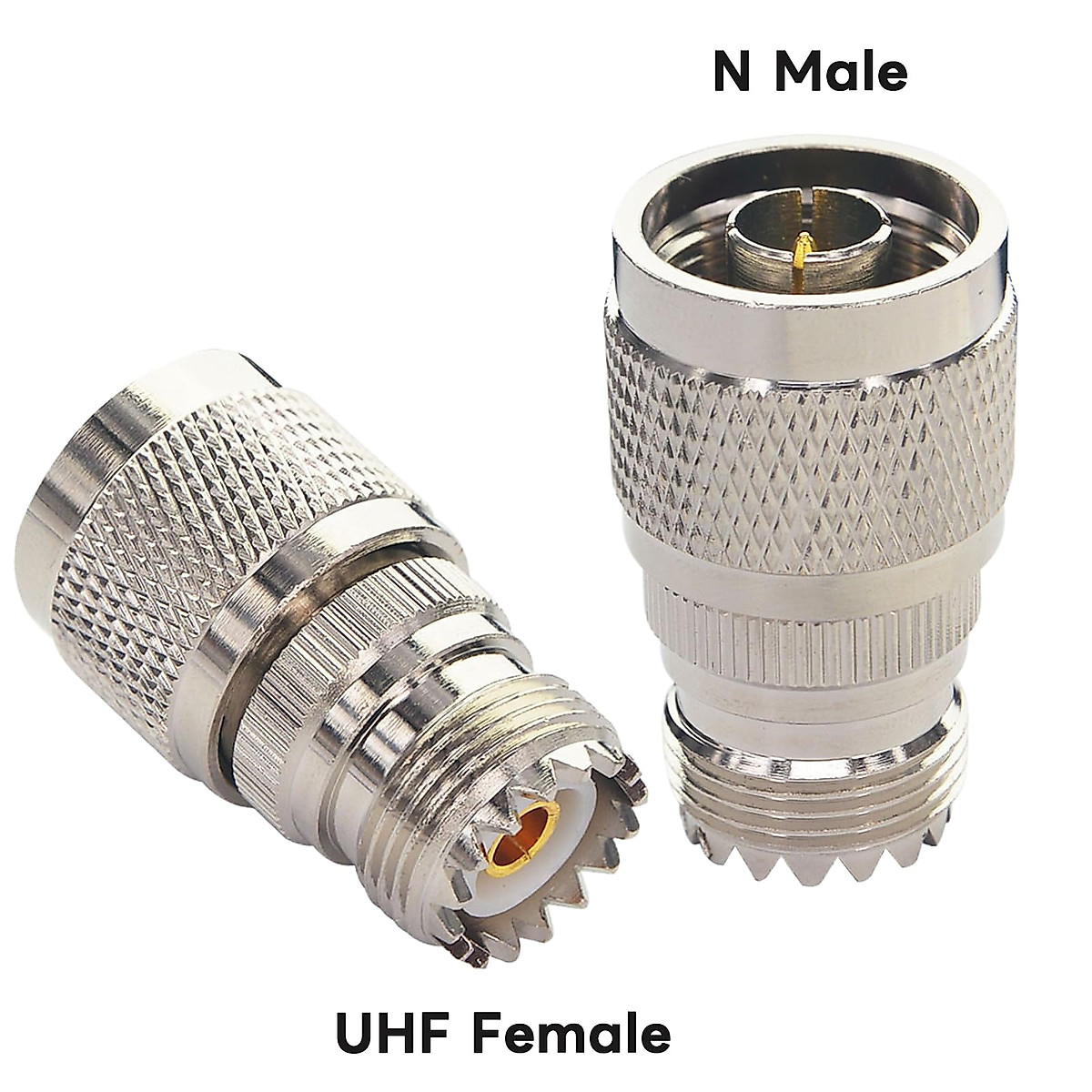 Boobrie N Male to UHF Female SO-239 Connector SO239 Jack to N-Type RF Coaxial Coax Cable Adapter for Antenna/Wireless LAN Device/WiFi/Radio/Coaxial Extension Cable Pack of 2