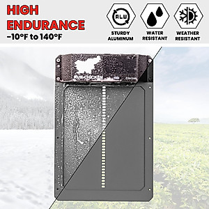 RUN-CHICKEN Door (Gray) Solar Chicken Coop Door, Battery Powered Automatic Chicken Coop Door, Programmable Electric Chicken Door with Timer, Light Sensor, Solar Powered, Eternal