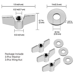 Flexzion 18-Piece Cymbal Accessories Kit - Includes Cymbal Felts and Sleeves with Base, Wing Nuts, Washers, & Hi-Hat Cup & Clutch Felts for Mounting & Securing Cymbals on Drum Sets (Black)