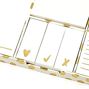 Kate Spade New York Women's Sticky Note Set, Flamingo Dot Gold (176255)